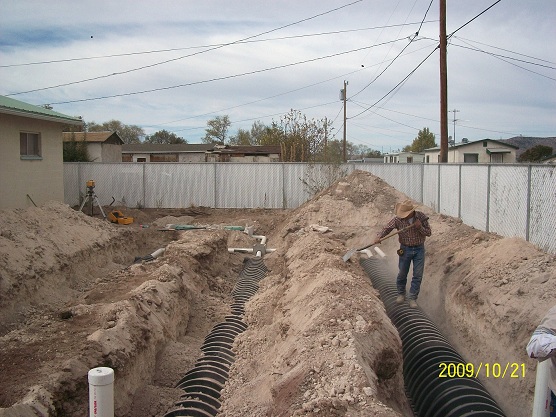 Building a Septic Chamber System in Town
